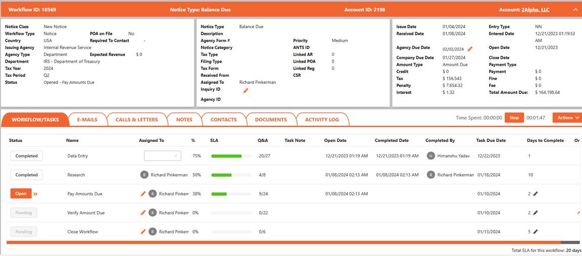 There are 7 tabs across the middle of the screen.Each tab has related ...